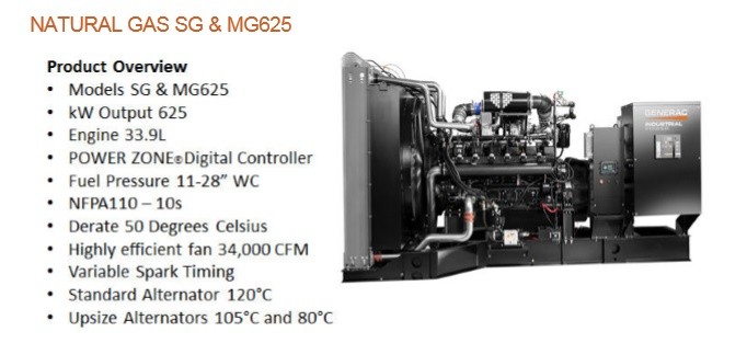 Total Power and Generac introduce the new natural gas SG & MG625 ...